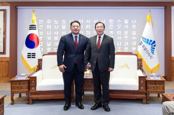 최민호 시장, 몽골 볼강 아이막 도지사와 면담